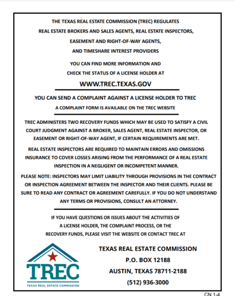 Stay Informed: TX Real Estate Consumer Protection Notice